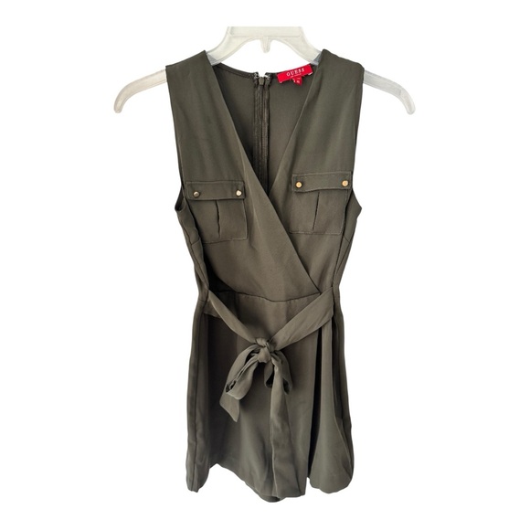 Guess | Pants & Jumpsuits | Guess Olive Green Sleeveless Utility Romper ...